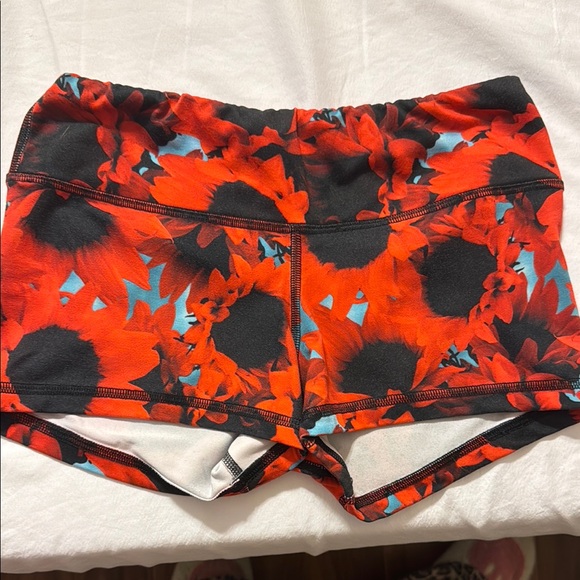 Fleo | Shorts | Fleo Red And Black Athletic Shorts With Bold Floral ...